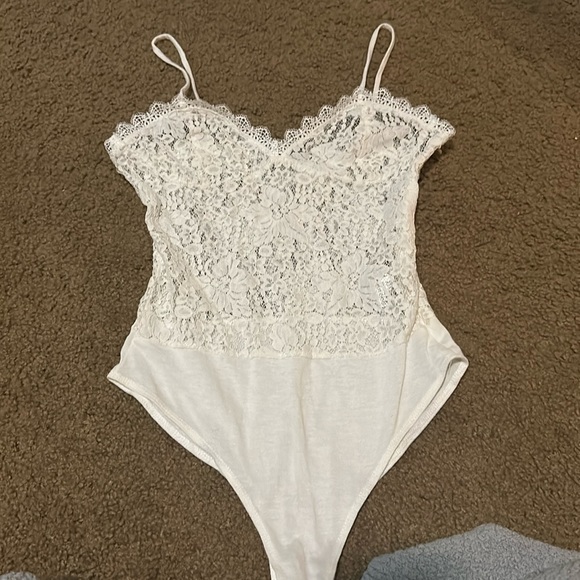 Forever 21 | Tops | Lacy White Bodysuit From Forever 2 | Poshmark